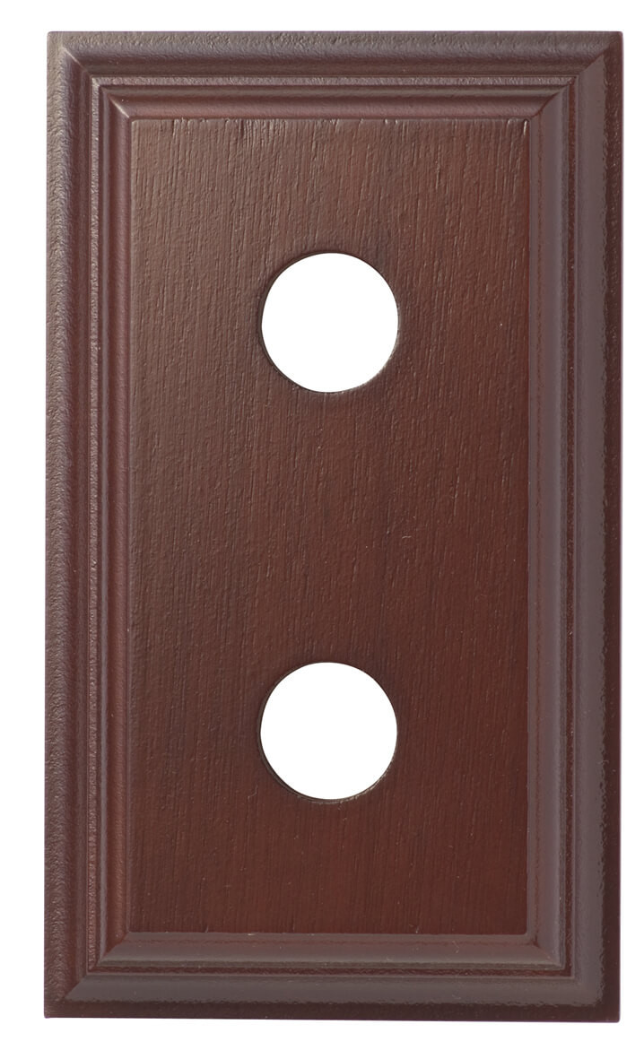 Tradco Classic Double Switch Mounting Block | 155 x 90mm | Cedar
