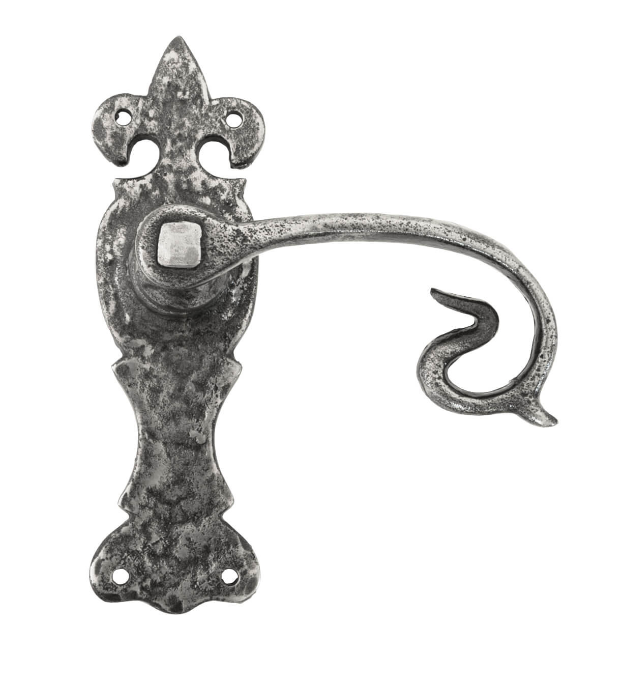 From The Anvil Curly Lever Door Handle | Natural Textured