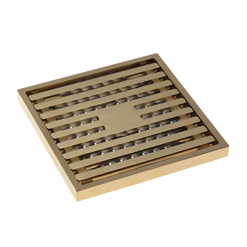Fienza Slim Square Shower Drain | 100mm | Urban Brass