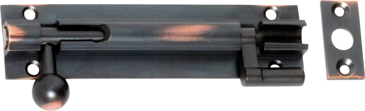 Tradco Offset Barrel Bolt | 100 x 25mm | Antique Copper