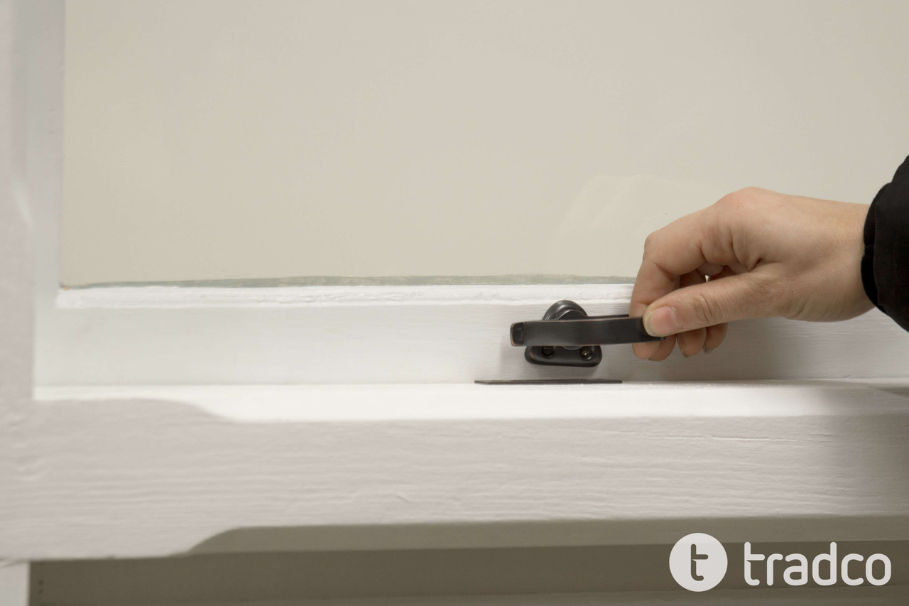 Tradco Hopper Window Catch | 74 x 39mm | Antique Copper