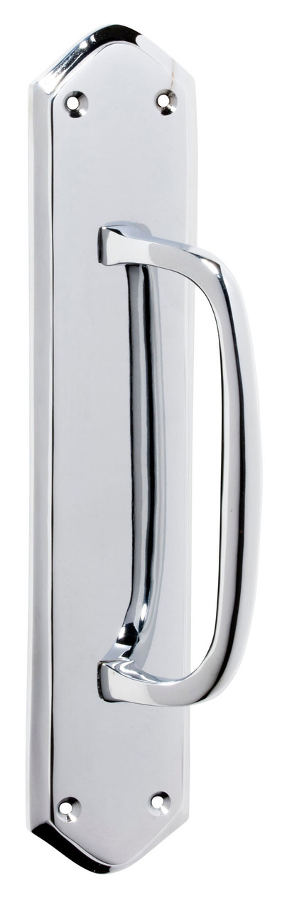 Tradco Offset Pull Handle with Backplate | 250 x 50mm | Chrome