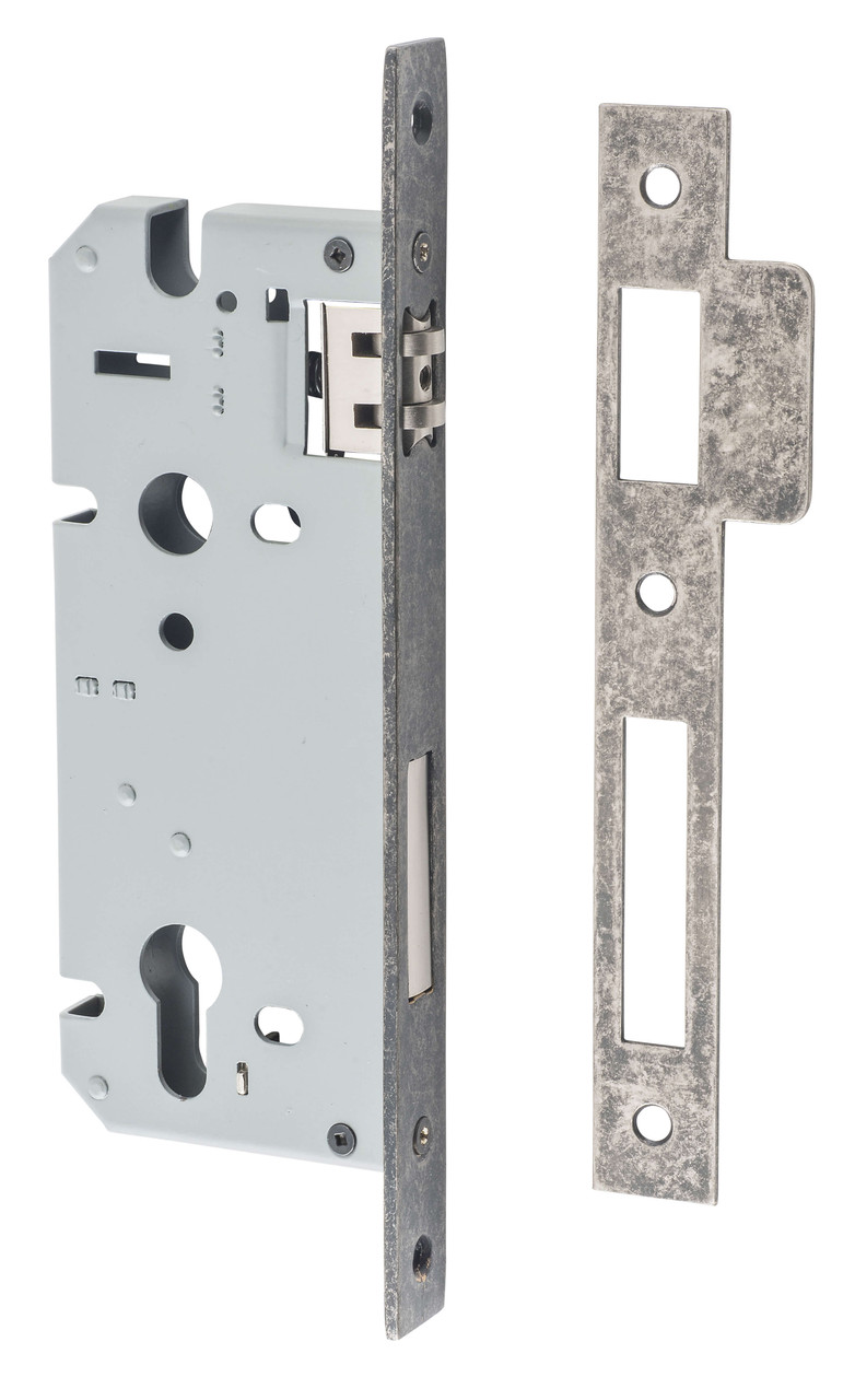 Iver Euro Roller Lock | 45mm Backset | Distressed Nickel