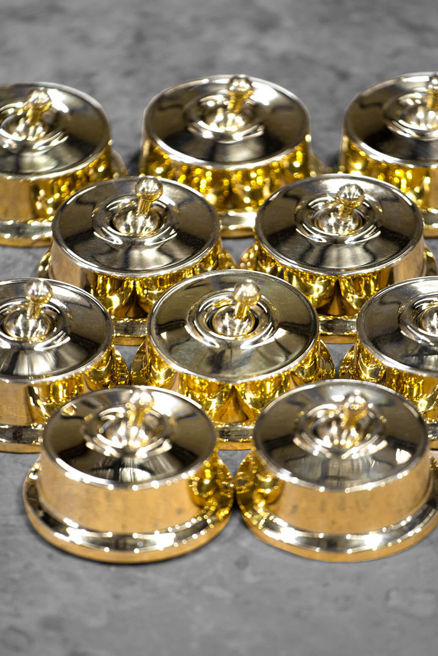 Tradco Federation Toggle Light Switches | 62mm | Polished Brass