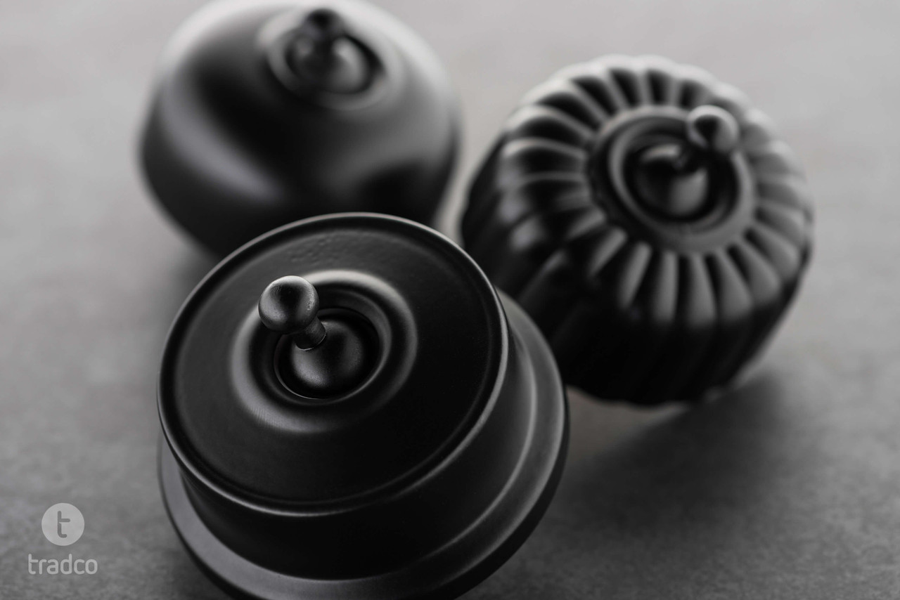 Tradco Federation Toggle Light Switch | 62mm | Matte Black