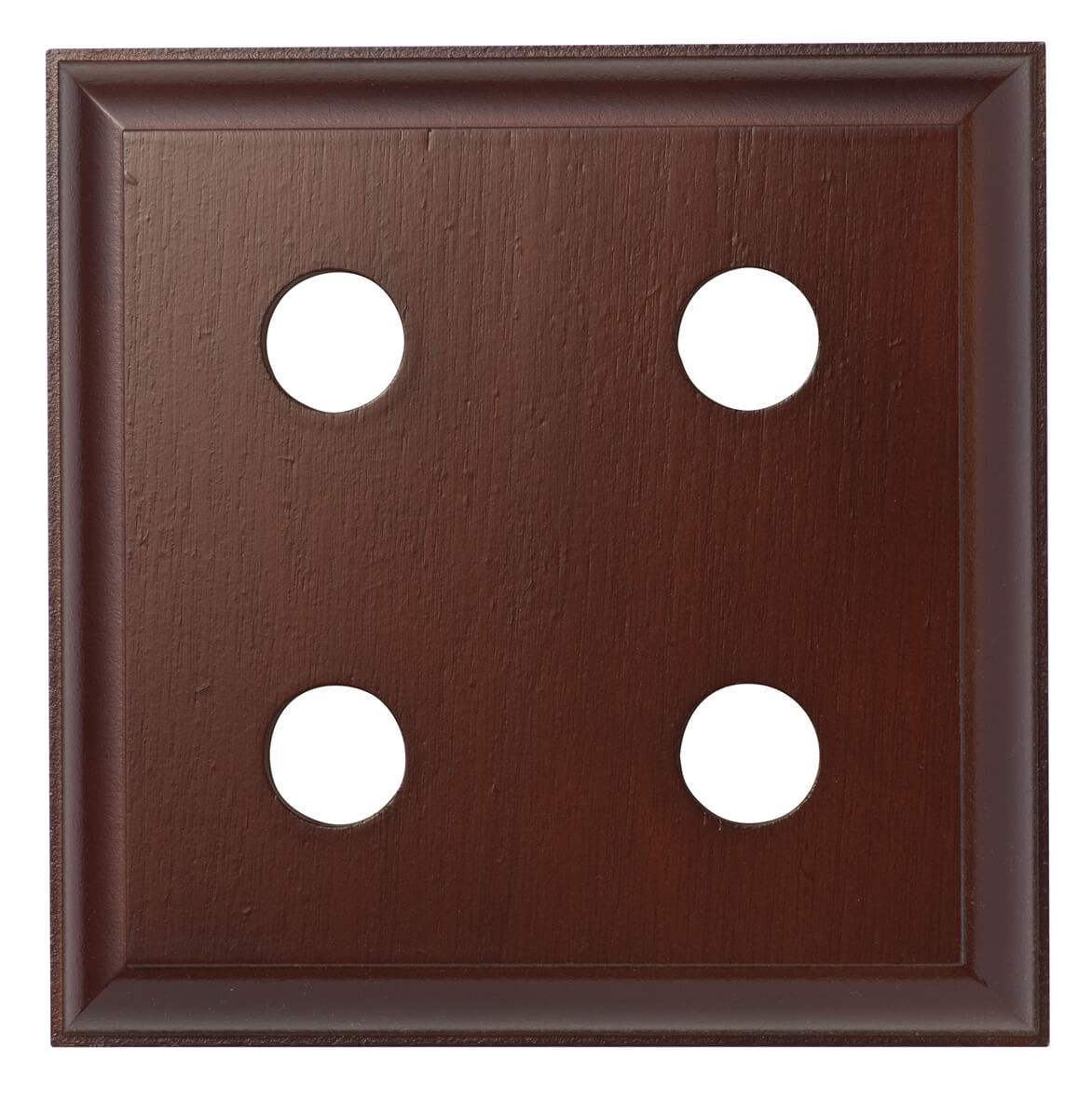 Tradco Traditional Quad Switch Square Mounting Block | 155 x 155mm | Cedar