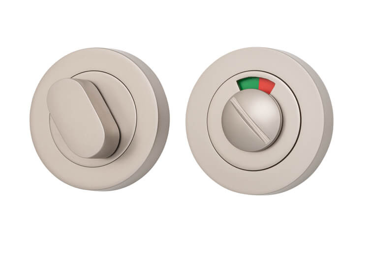 Iver Premium Round Privacy Turn & Indicator | 52mm/4mm Spindle | Satin ...