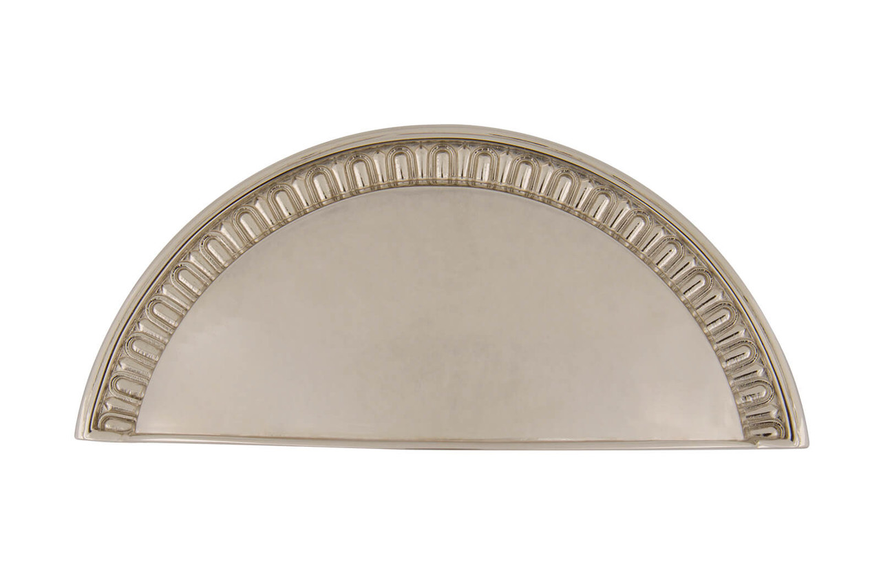 Nostalgic Egg & Dart Drawer Pull Handle | 76mm CTC | Polished Nickel