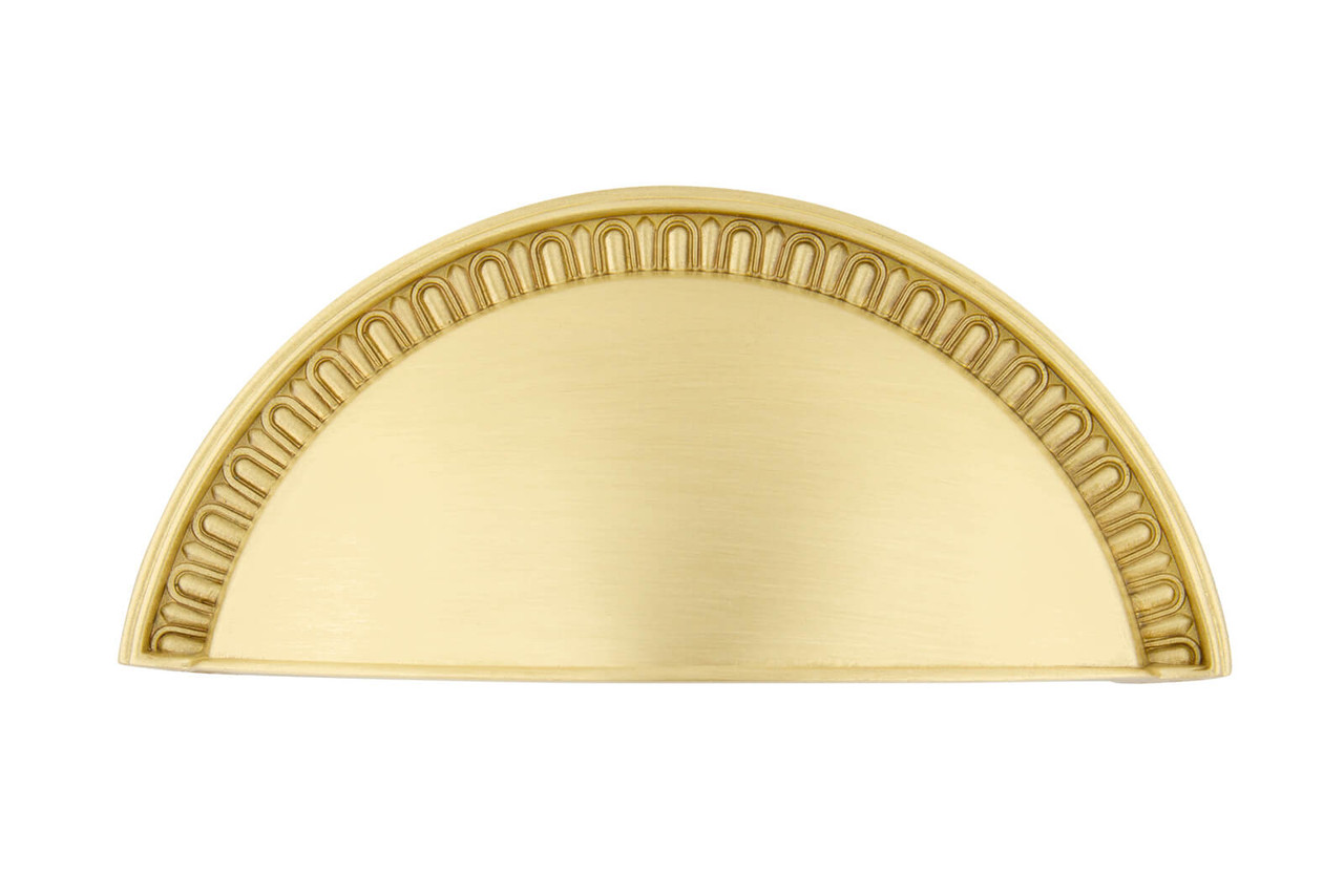 Nostalgic Egg & Dart Drawer Pull Handle | 76mm CTC | Satin Brass