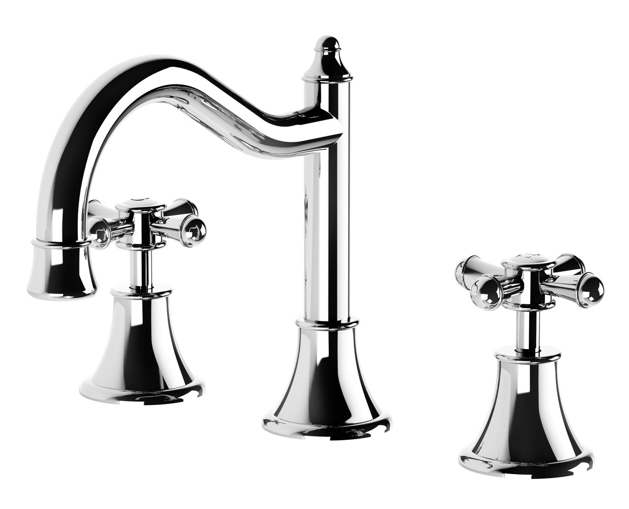 Phoenix Nostalgia Basin Tap | Cross Handles | Fixed Spout | Chrome