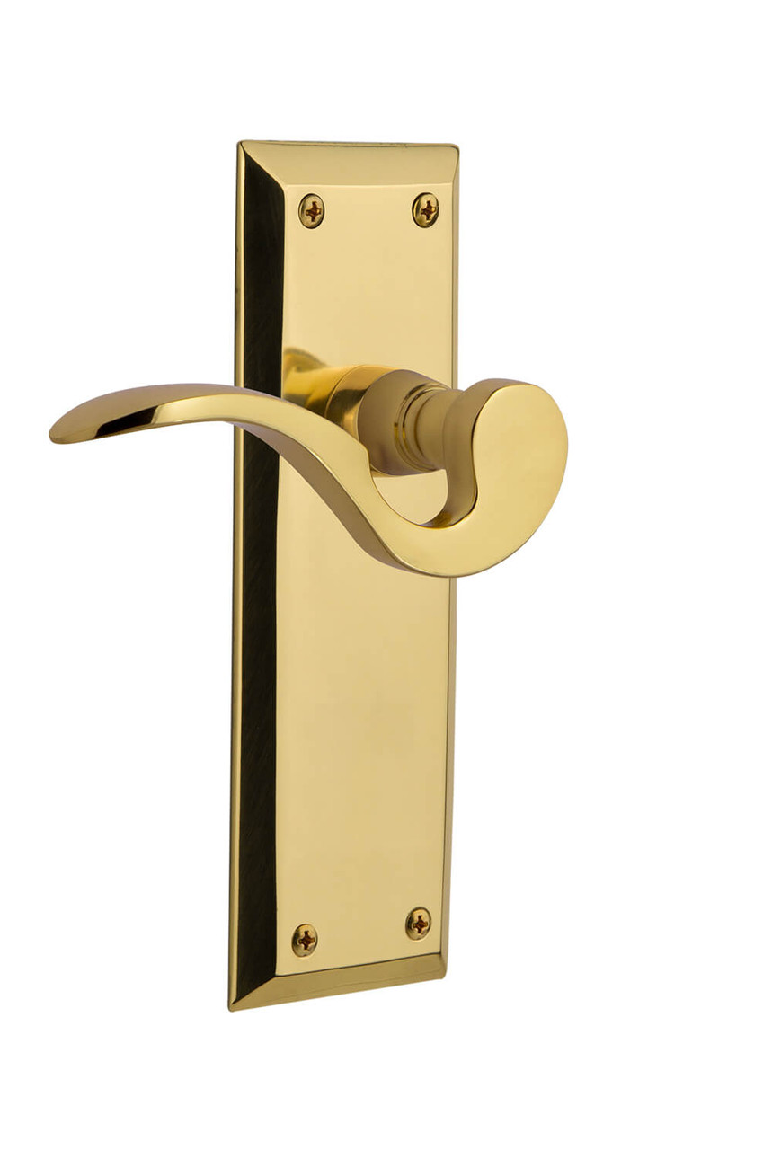 Nostalgic Vintage Manor Lever Door Handle | New York Plate | 178 x 57mm ...