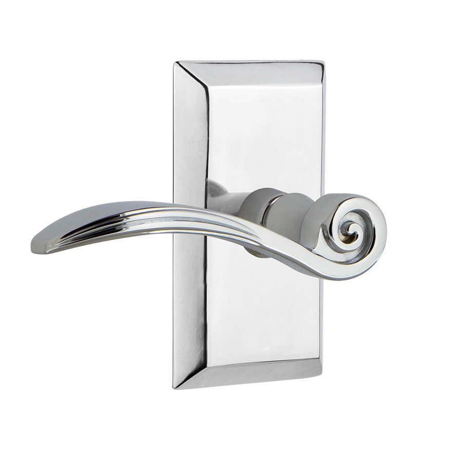 Nostalgic Period Swan Lever Door Handle | Studio Plate | 101 x 63mm ...