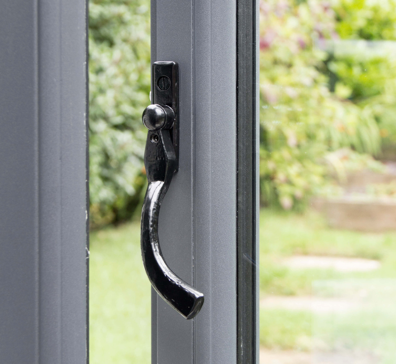 From The Anvil Peardrop Espag Window Handle | Large | Black