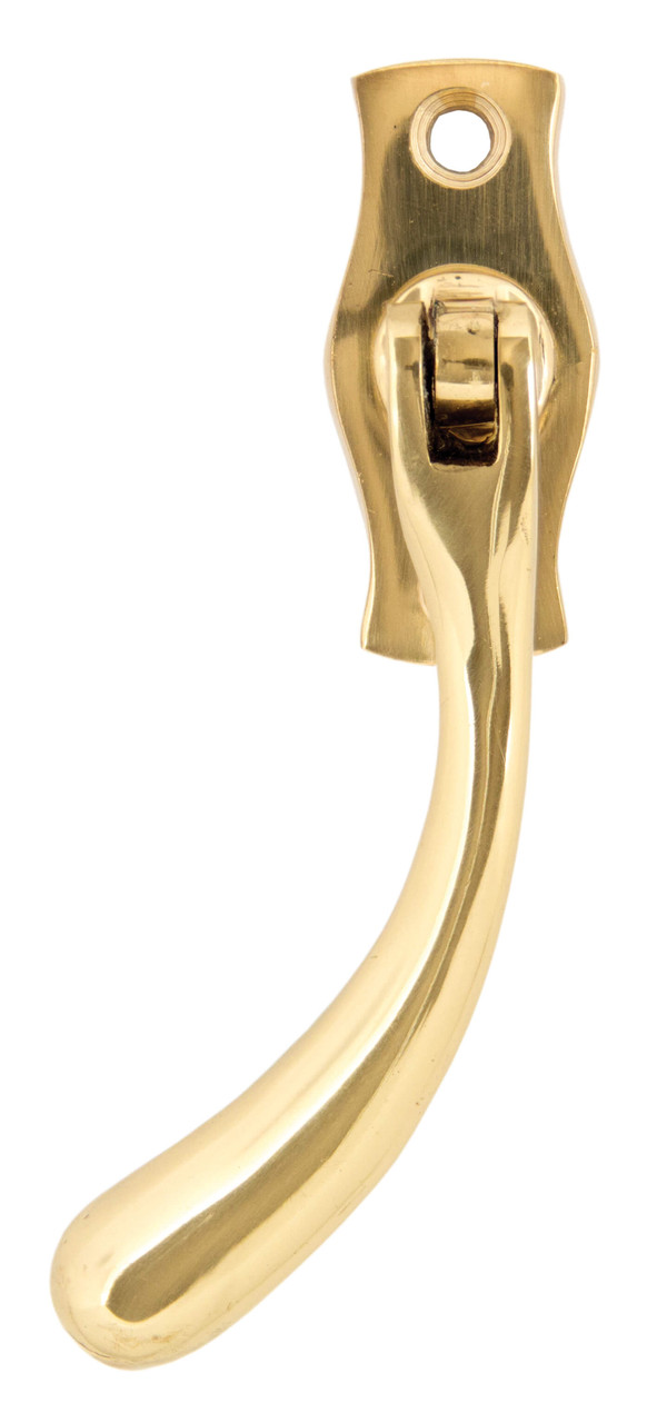 From The Anvil Peardrop Espag Window Handle | Polished Brass