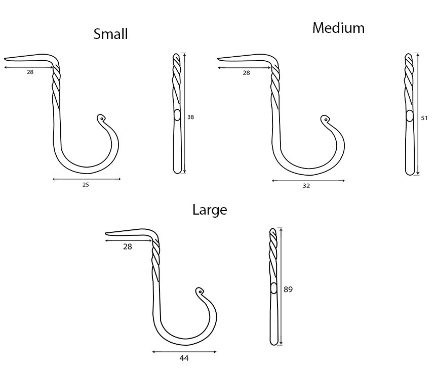 From The Anvil Cup Hook | Black