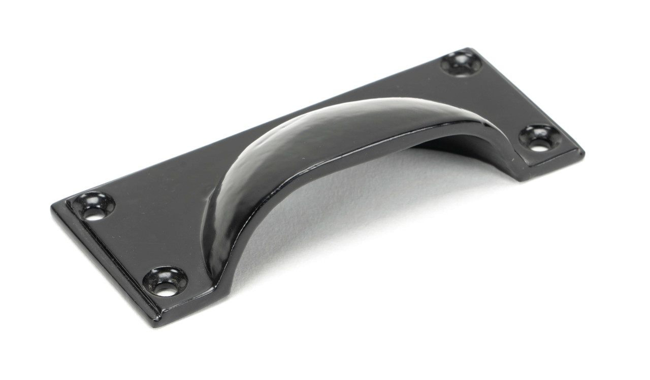 From The Anvil Art Deco Drawer Pull Handle | 100mm | Black