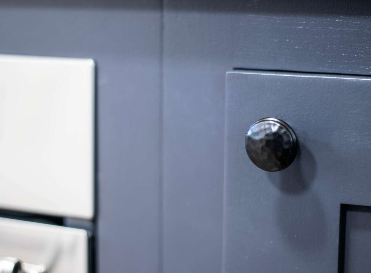 From The Anvil Hammered Cabinet Knob | Black