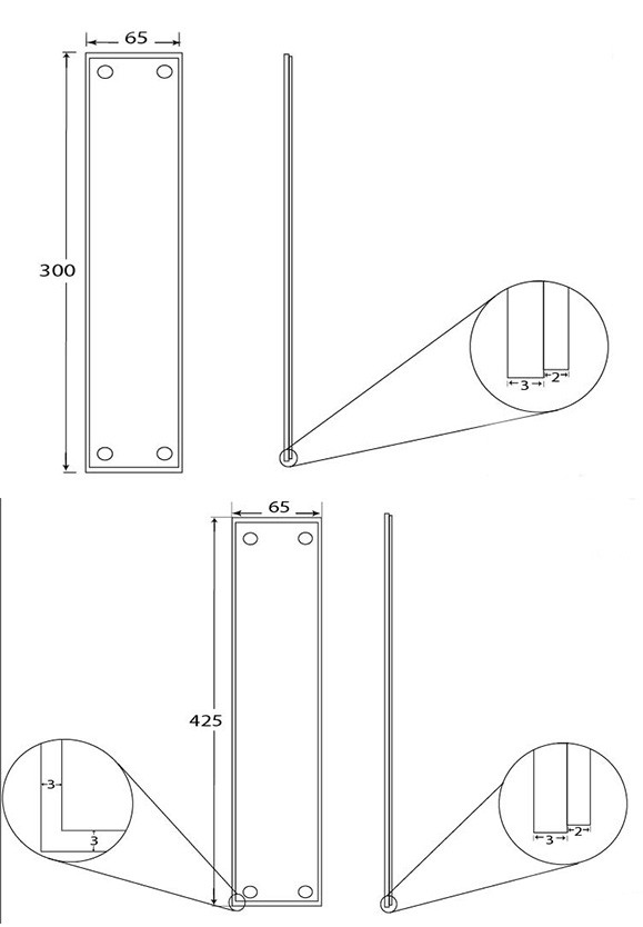 From The Anvil Art Deco Push Plate | Aged Brass