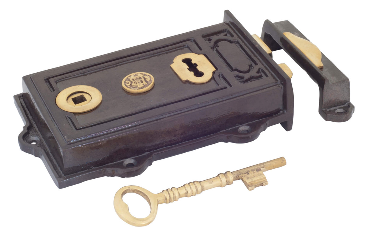 From The Anvil Davenport Rim Lock | 168 x 123mm | Iron