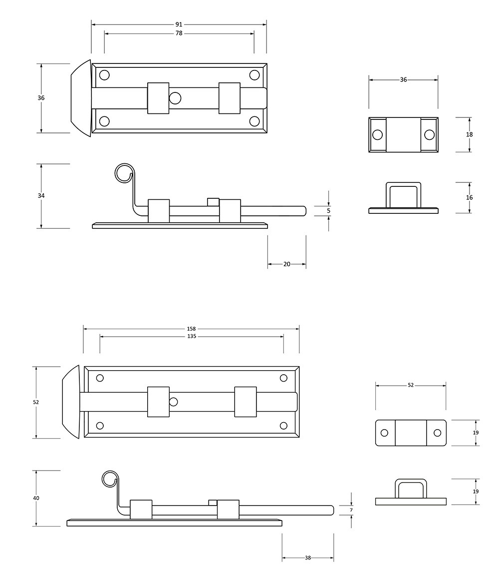 From The Anvil Offset Panic Bolt | Black