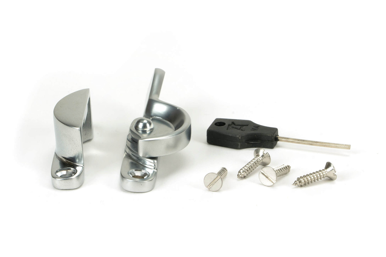 From The Anvil Grub Screw Sash Window Fastener Satin Chrome