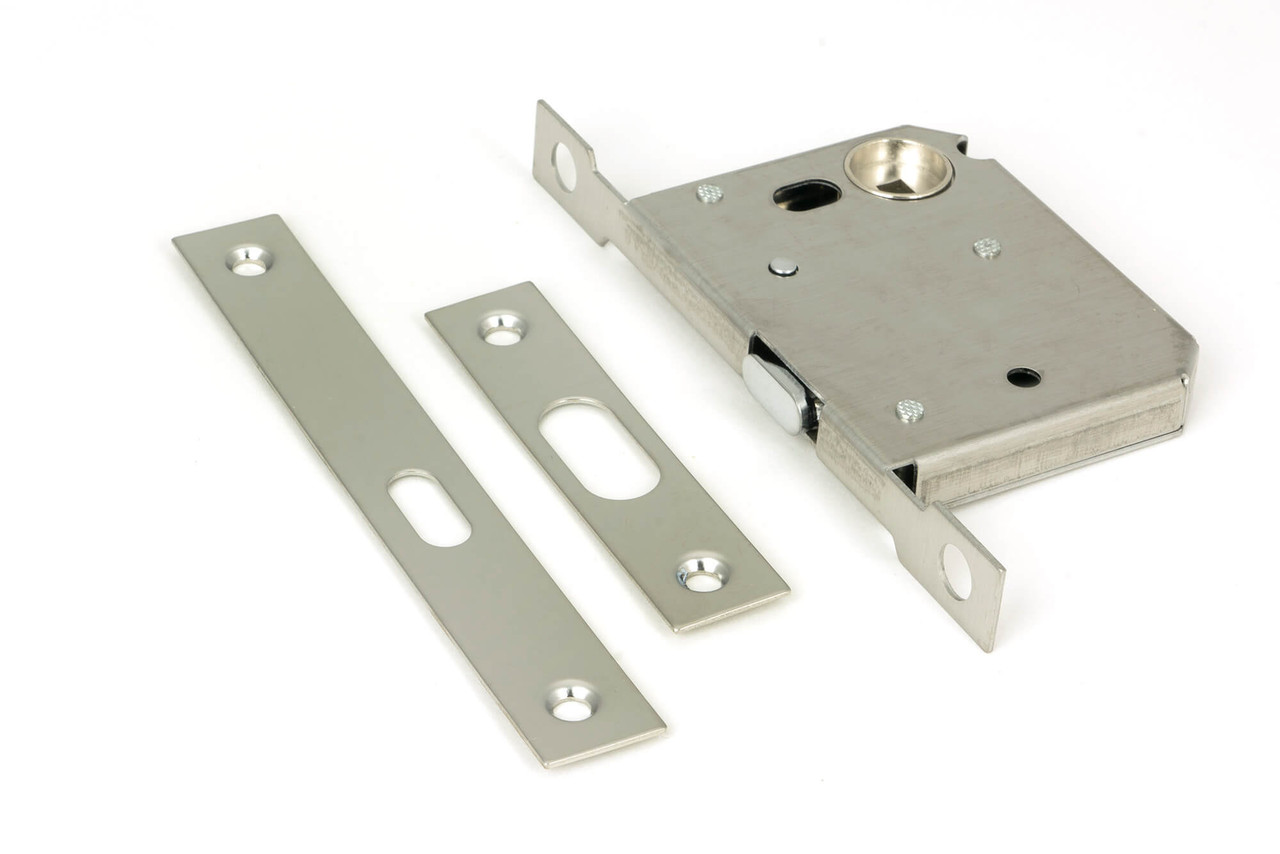 The Anvil Privacy Sliding Mortice Lock 50mm Polished Nickel