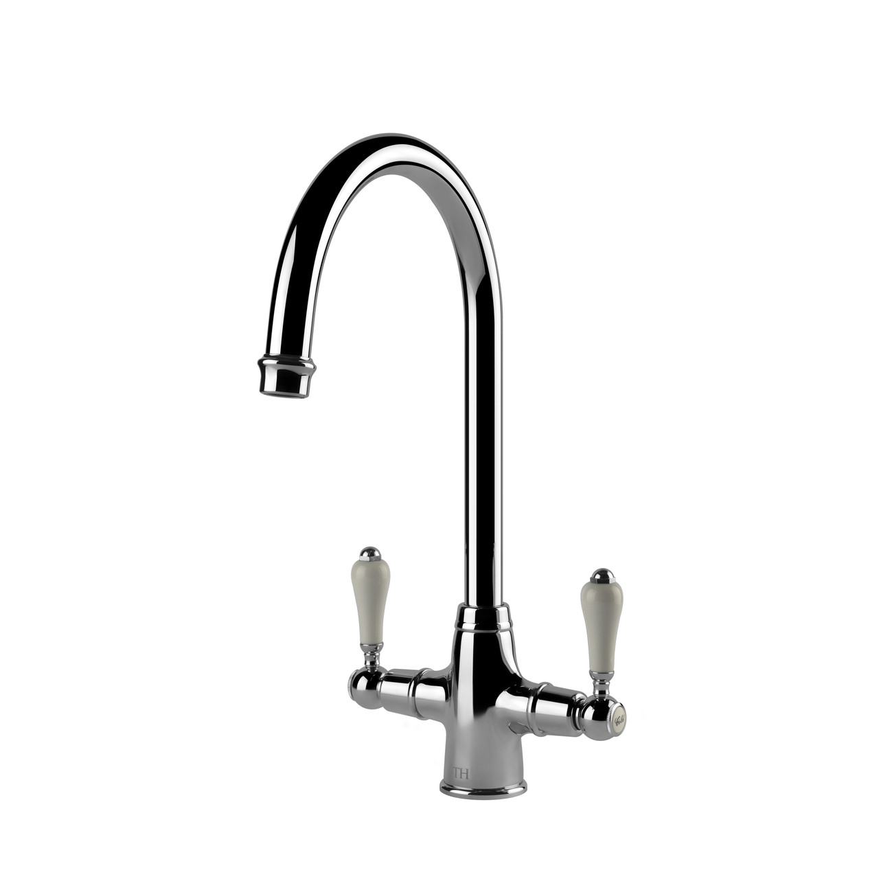 Turner Hastings Ludlow Kitchen Mixer Tap | White Porcelain Levers ...