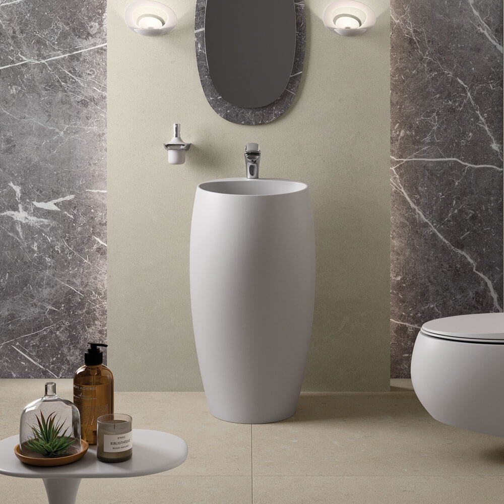 RAK Cloud Pedestal Basin | 490 x 900 x 470mm | Matte White
