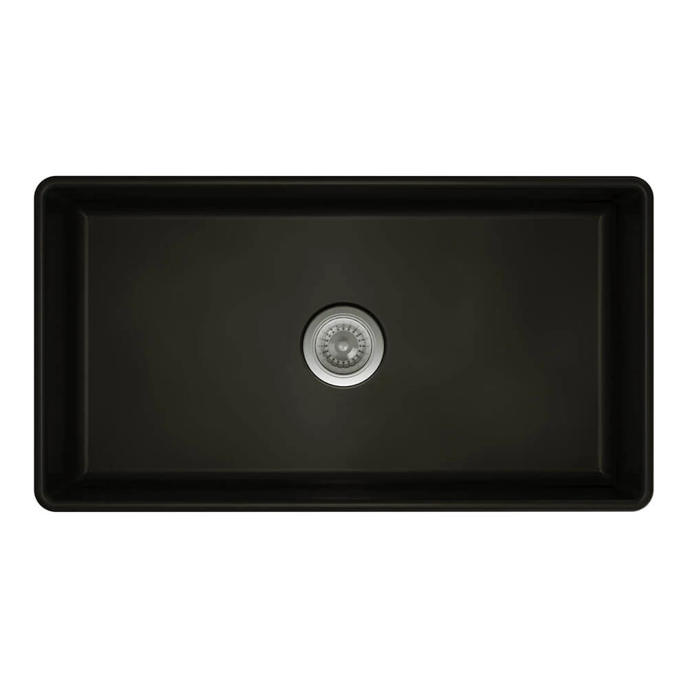Fienza Benson Ribbed Butler Sink | 830mm | Matte Black