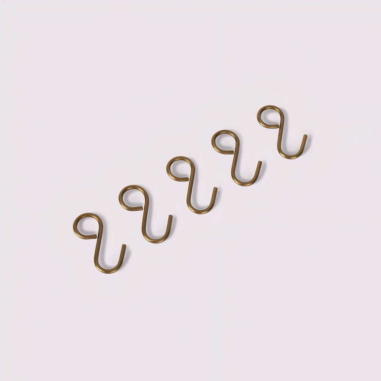 Hepburn Utility Rail Hooks | 65 x 27mm | Acid Washed Brass