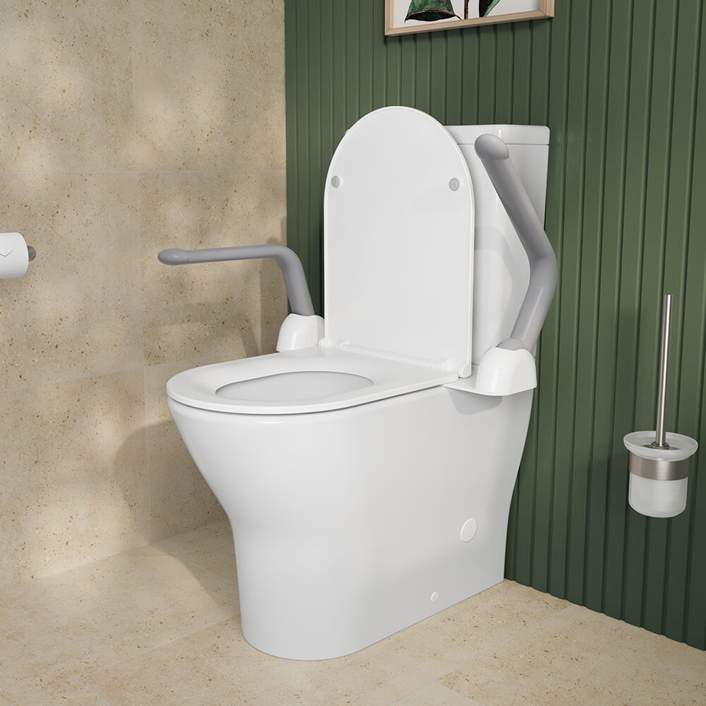 Fienza Care Toilet Support Arms | White & Grey