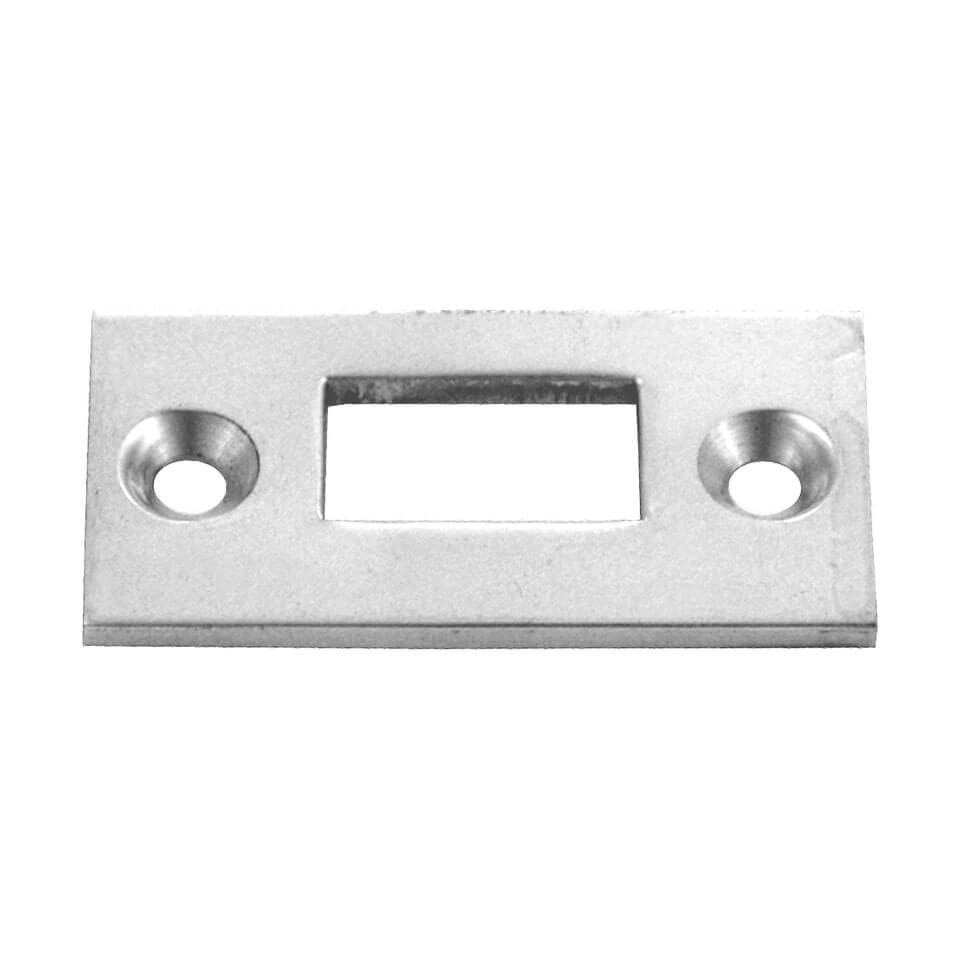Domino Square Flat Plate Keeper | 15 x 9mm | Chrome