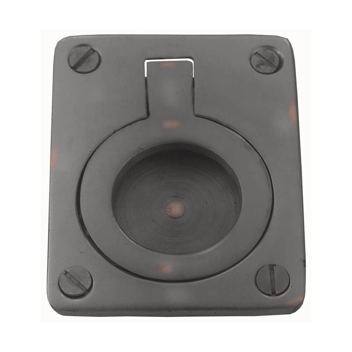 Domino Flush Ring Pull - Antique Bronze