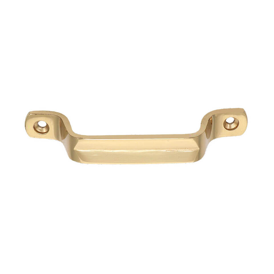Domino Traditional Pull Handle - 96mm - Polished Brass