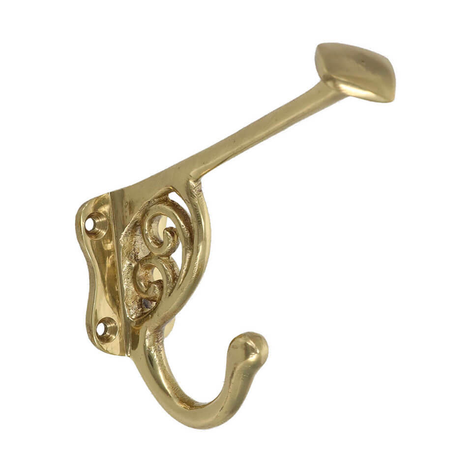 Domino Celtic Coat Hook | 100 x 105mm | Polished Brass