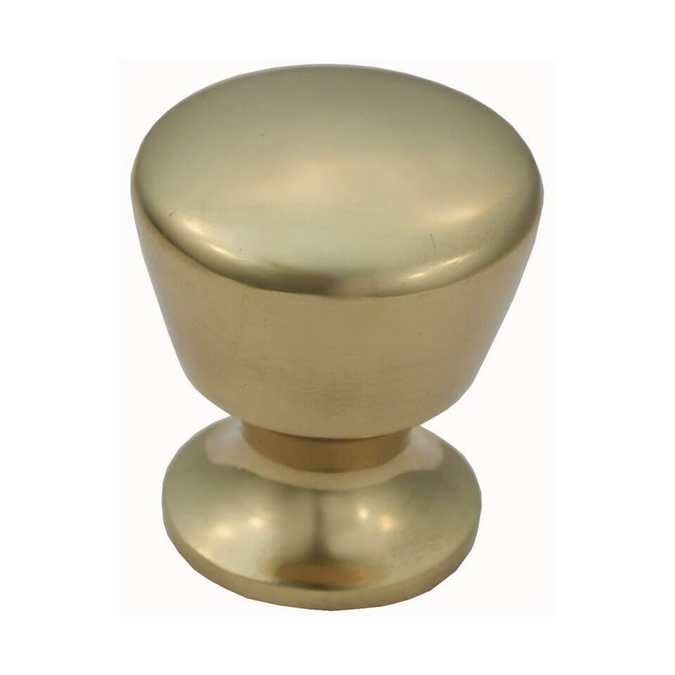 Domino Deco Button Cabinet Knob | Polished Brass