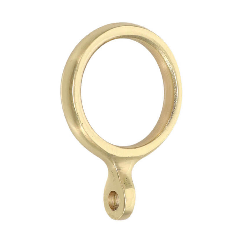 Domino Curtain Ring - Polished Brass