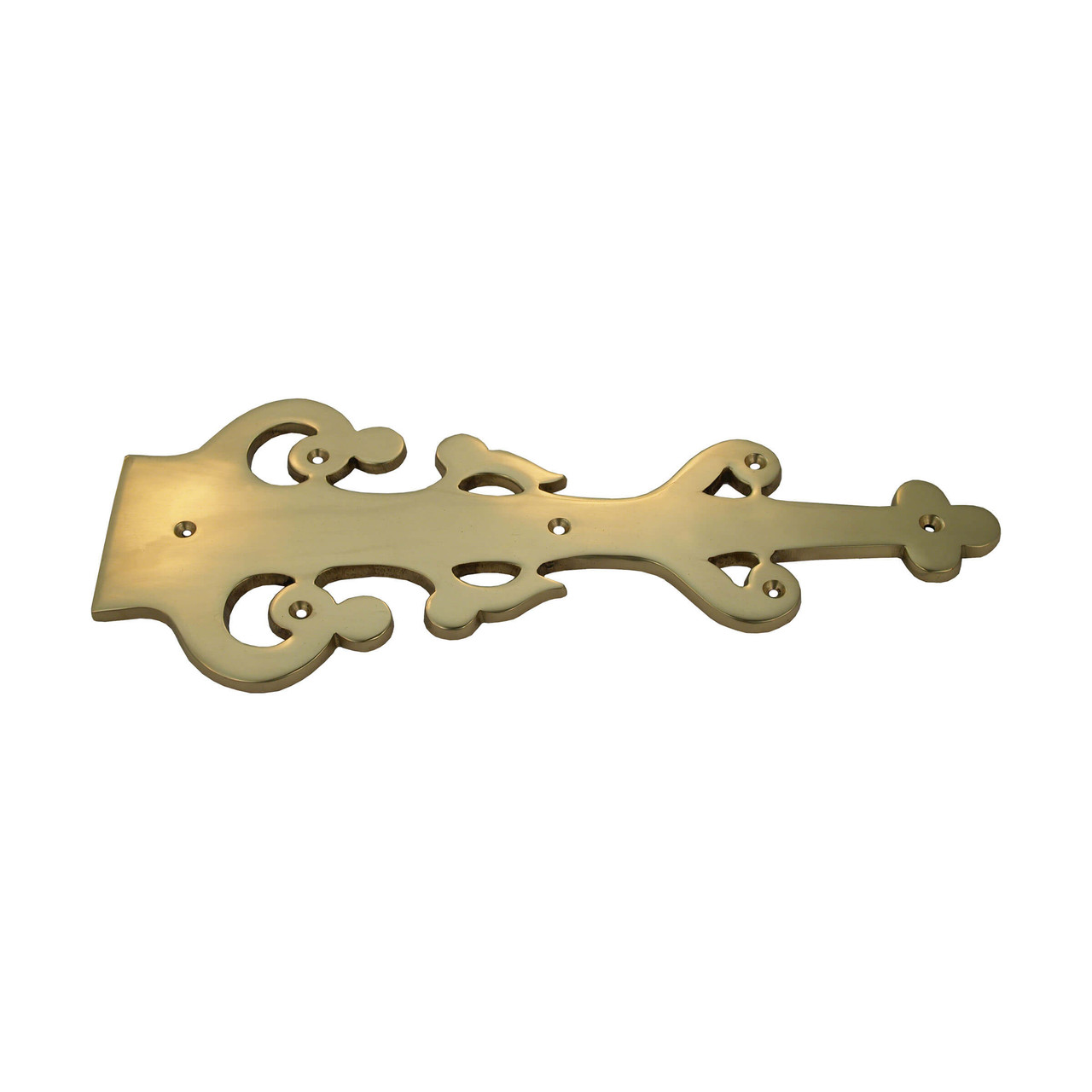 Domino Decorative Dummy Gate Hinge One Only | Polished Brass