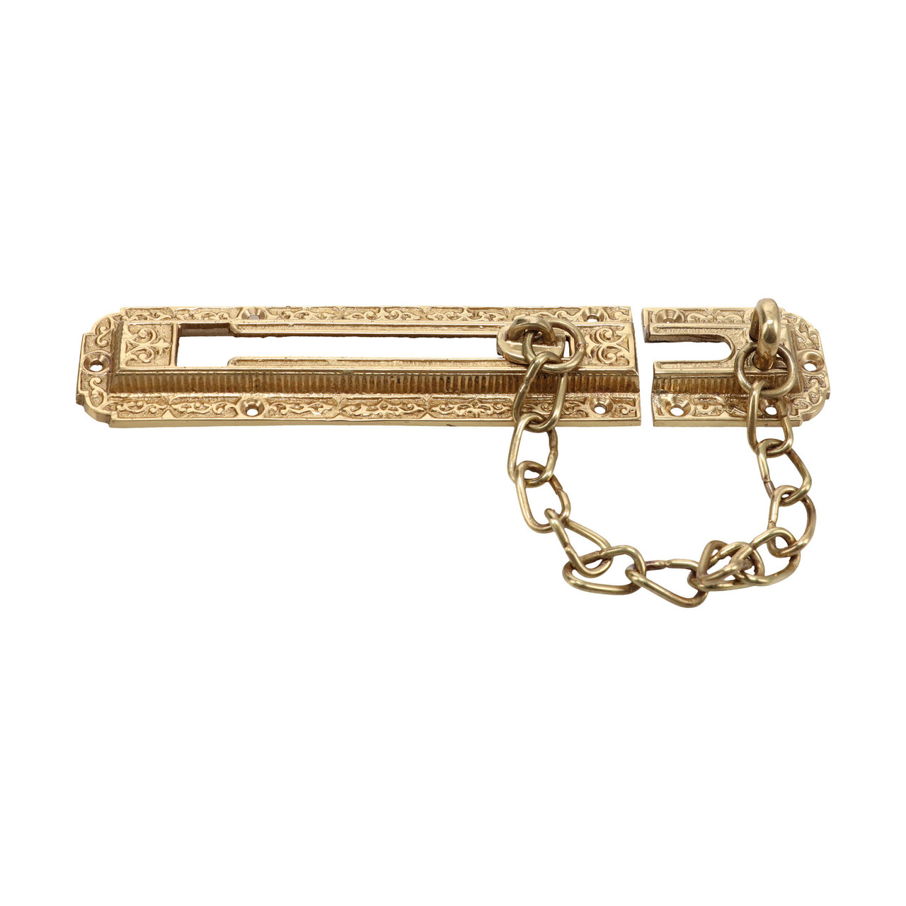 Domino Victorian Door Chain | 150mm | Polished Brass