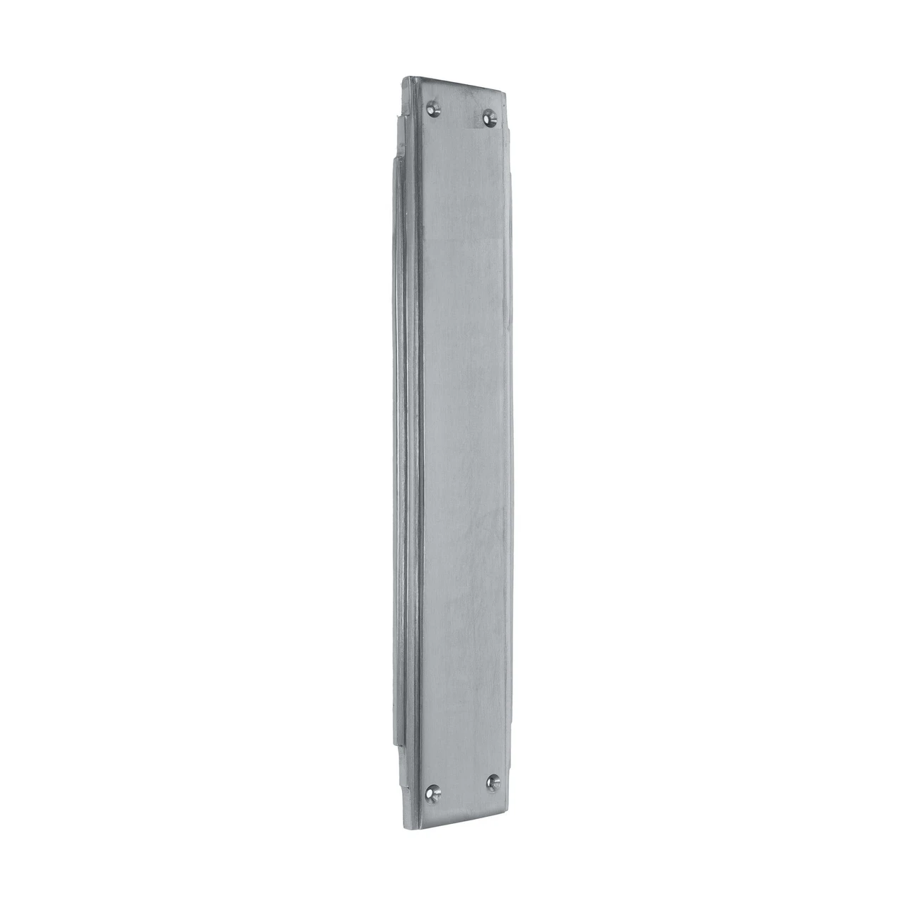 Domino Rectangle Art Deco Push Plate - 300mm - Satin Nickel