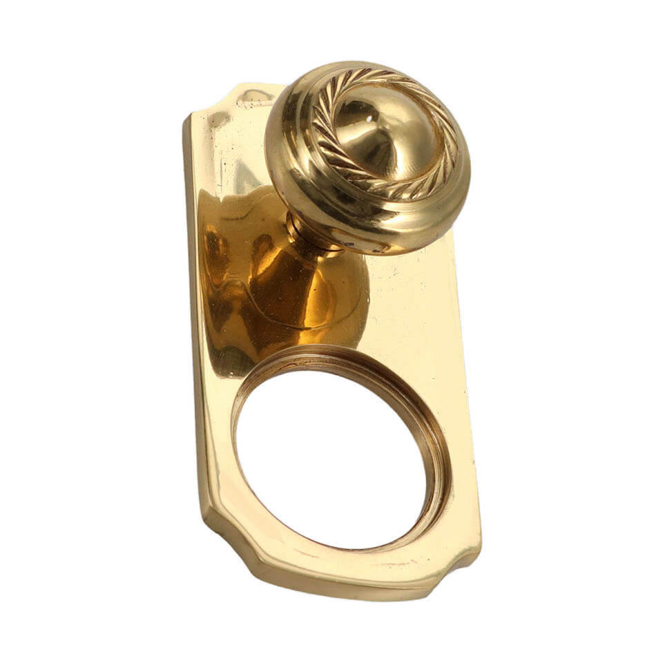 Domino Georgian Button Pull Handle with Cylinder Hole | 85 x 42mm ...