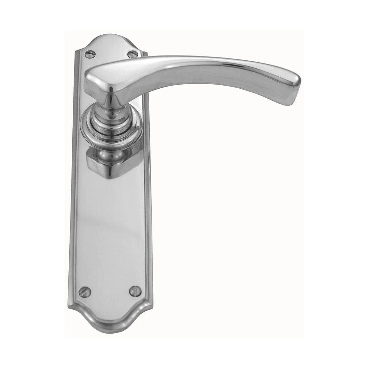 Domino Aspen Lever Door Handle | Shouldered Plate | Chrome