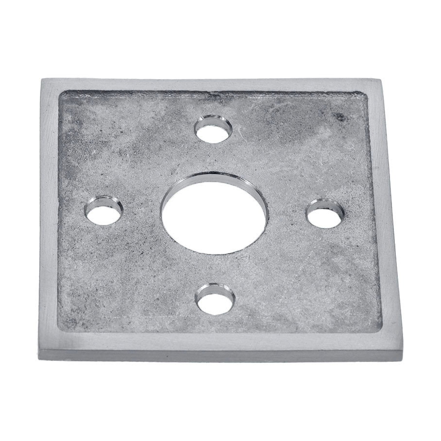 Domino Adaptor Plate for Square Rosette | 60mm | Satin Chrome