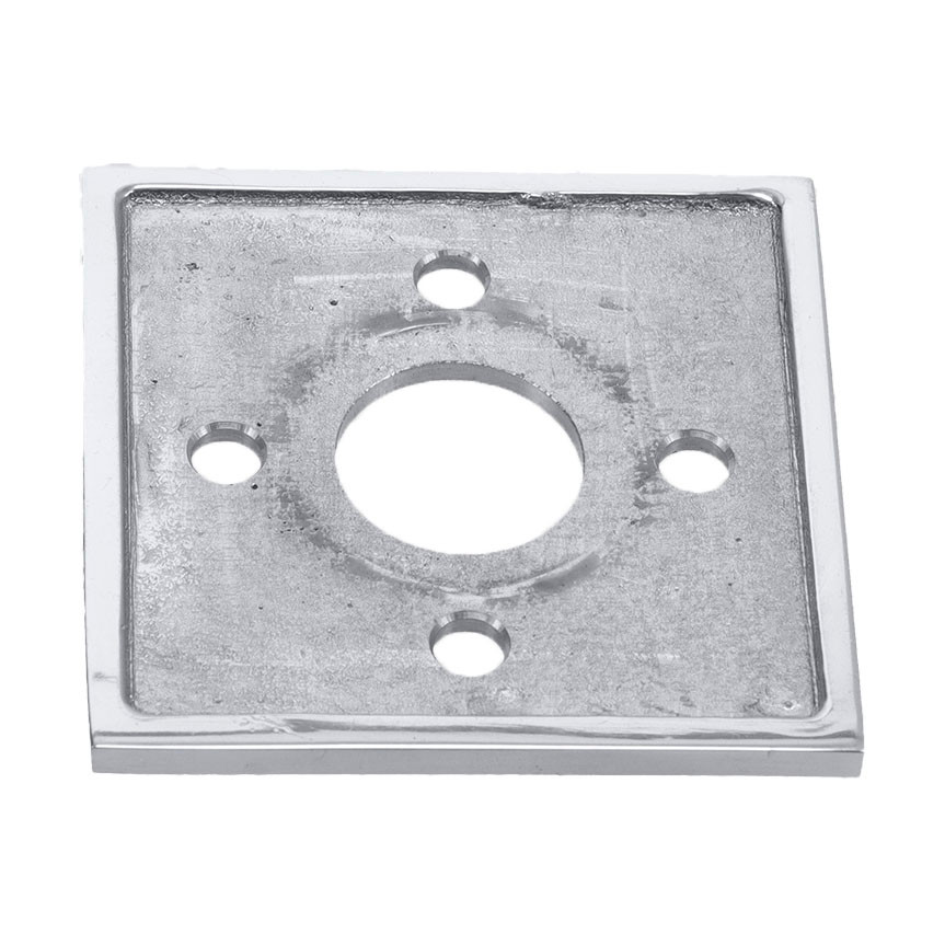 Domino Adaptor Plate for Square Rosette | 60mm | Chrome