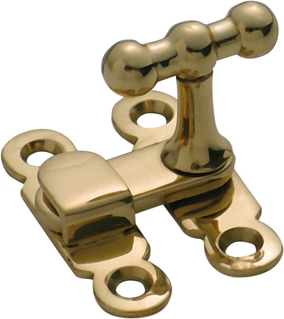 Tradco Thumb Turn Catch | 40 x 28mm | Polished Brass