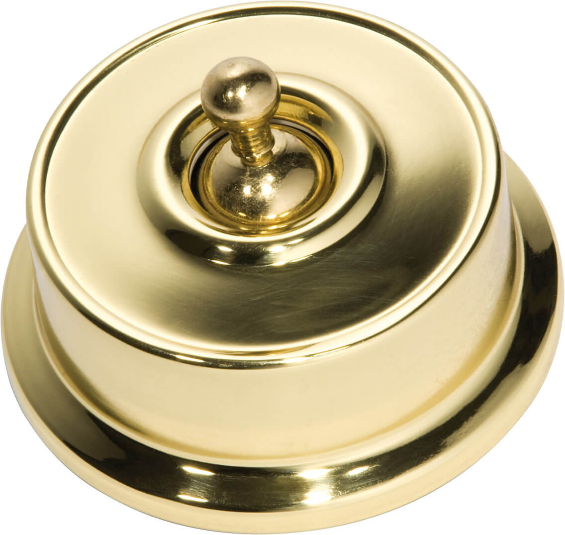 Tradco Federation Toggle Light Switches | 62mm | Polished Brass