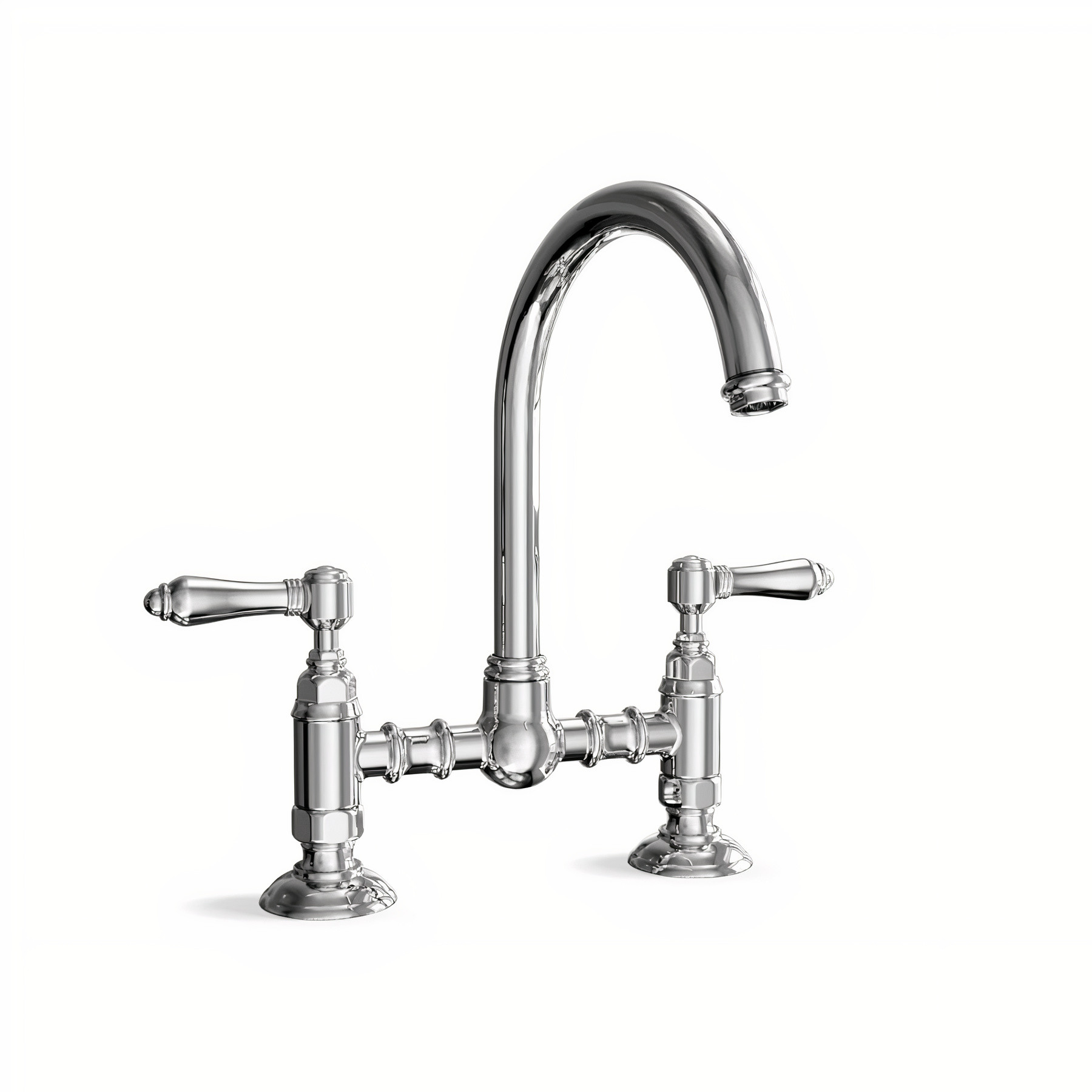 Nicolazzi 1460 Tradizionale Gooseneck Bridging Kitchen Tap | Swivel Spout