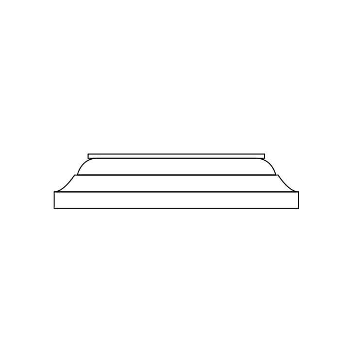 Tradco Classic Quad Switch Oblong Mounting Block | 280 x 90mm | Cedar