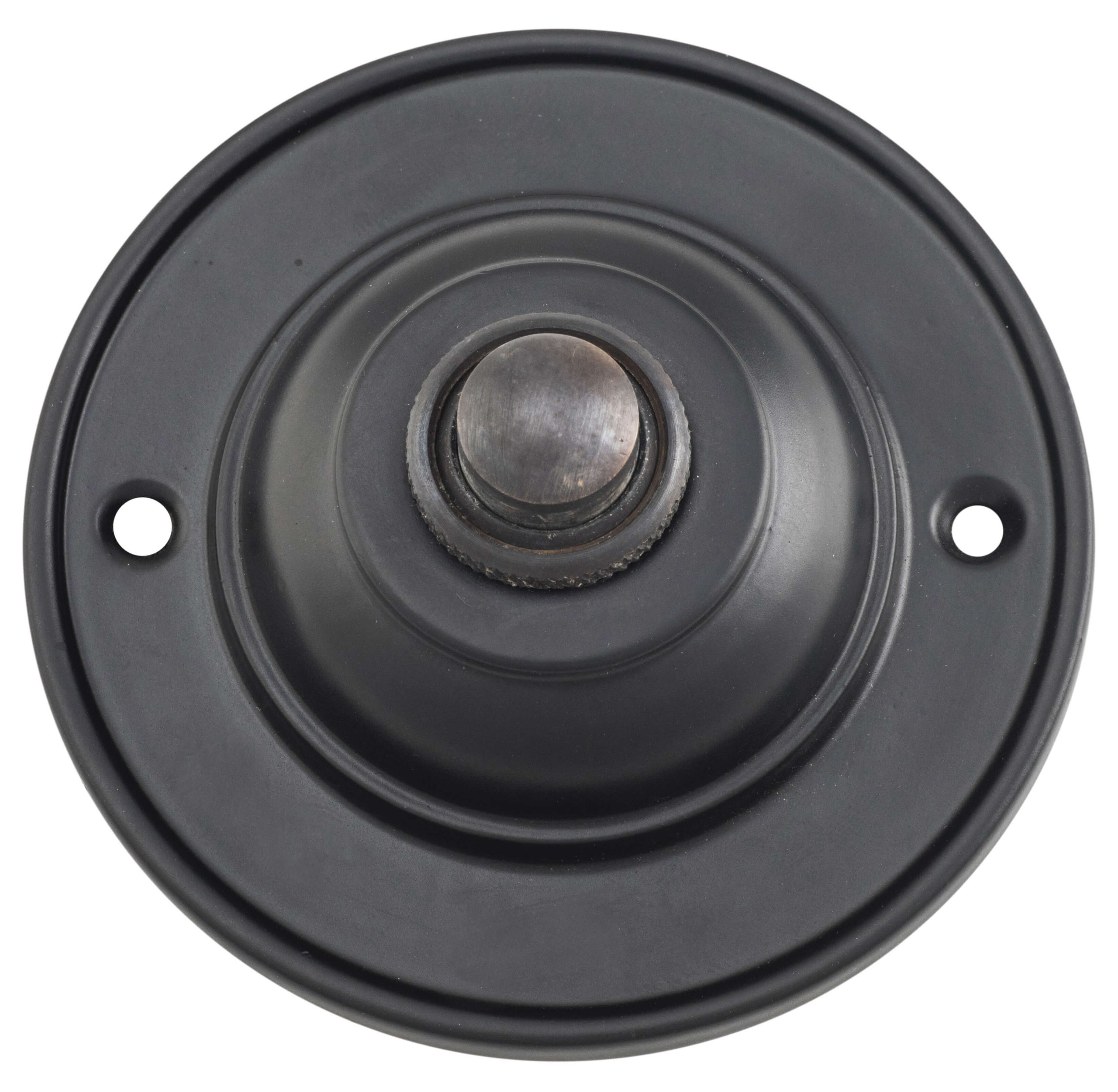 Tradco Round Doorbell Button | 75mm | Matte Black