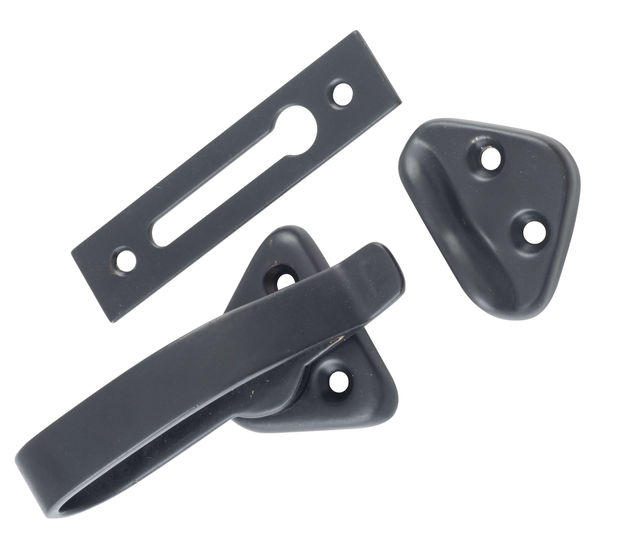 Tradco Hopper Window Catch | 74 x 39mm | Matte Black